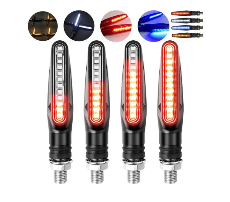 Direccionales Led Moto Secuencial Color Rosa | Coppel.com