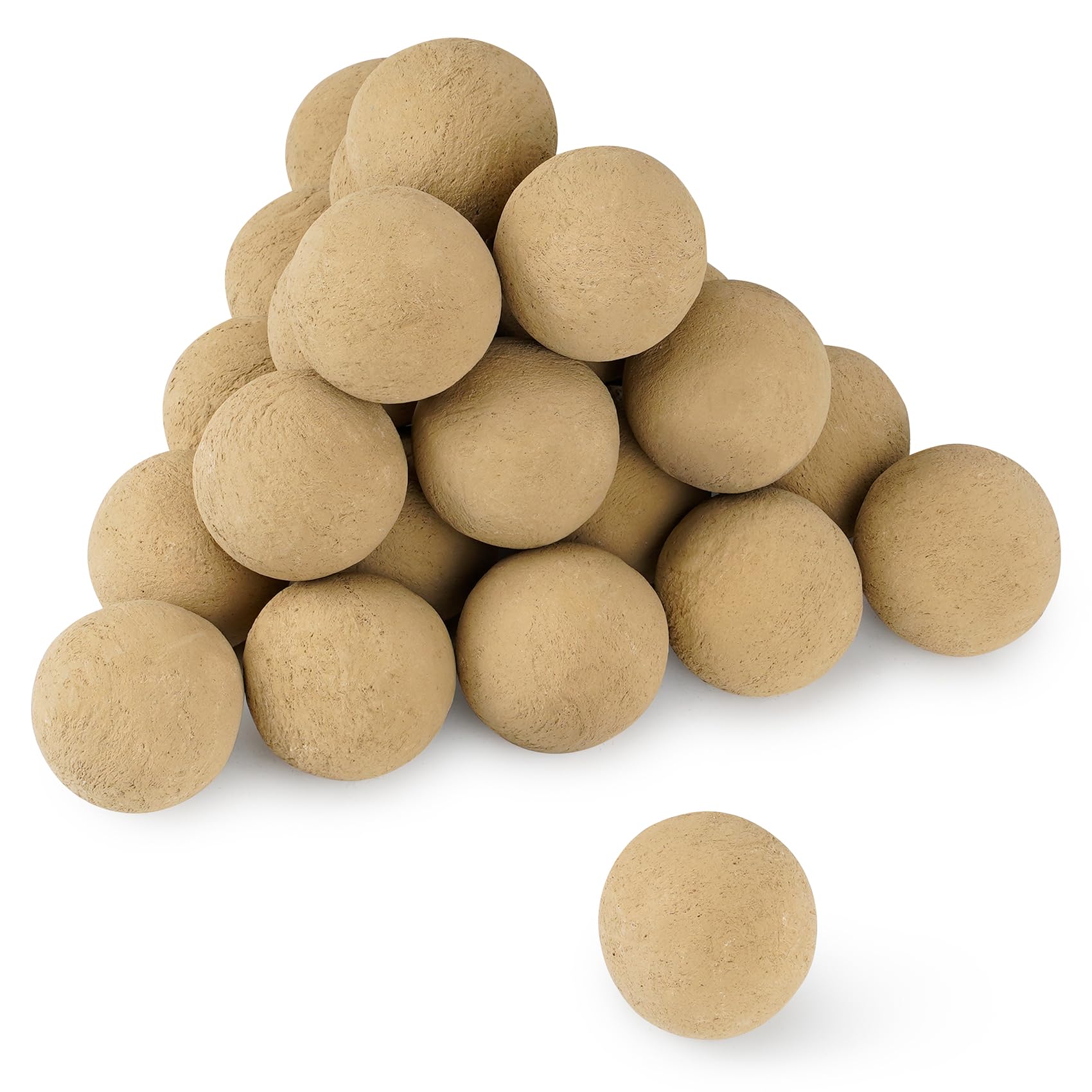 Juego De 25 Bolas De Cerámica Para Fogatas Stanbroil 5 Cm Color Beige ...