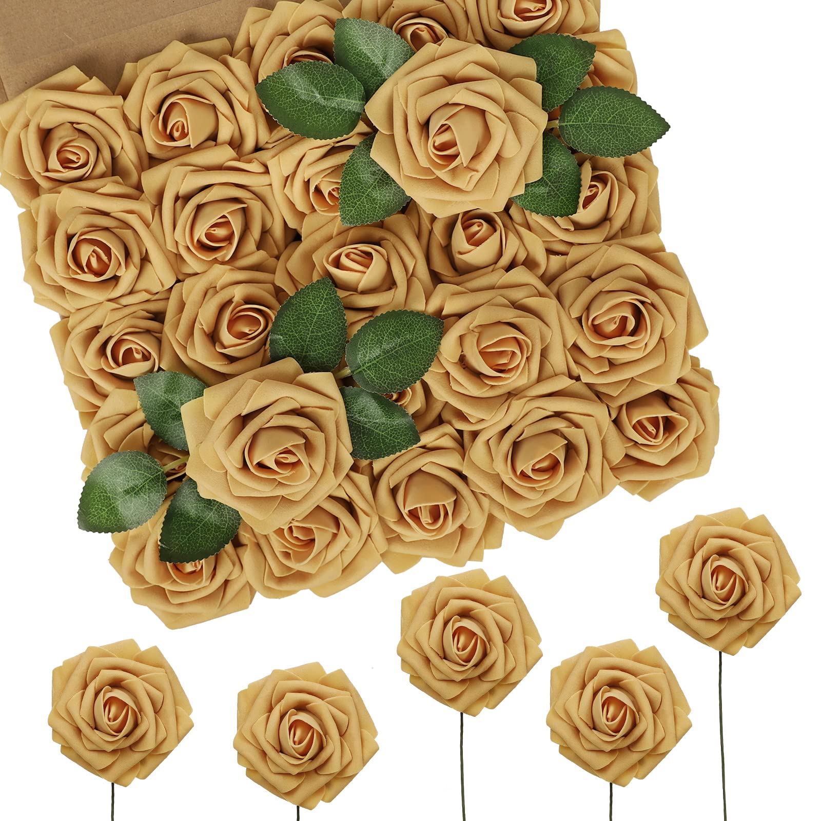 Flores Artificiales N&t Nieting Rosas De Espuma Amarillas Doradas X50 - Venta Internacional ...