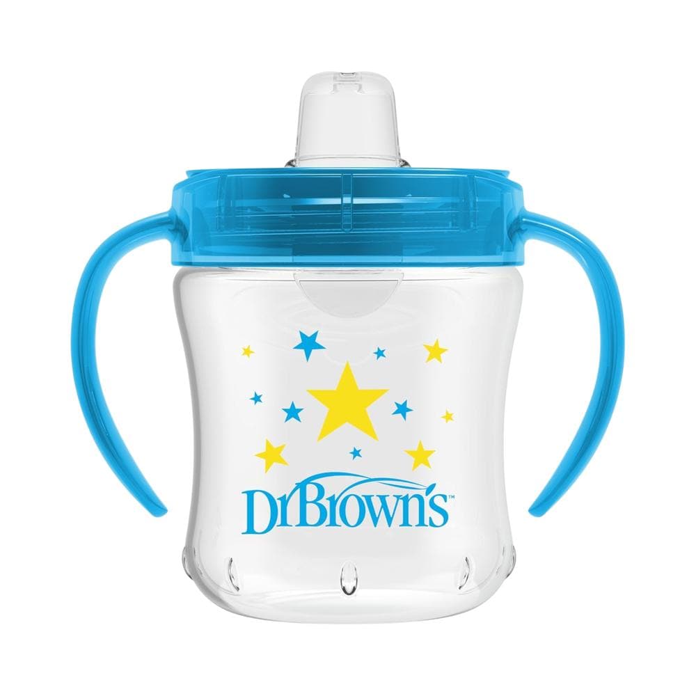 Vaso Para Niños Con Boquilla Flexible Dr. Brown's 6oz Color Azul Con ...
