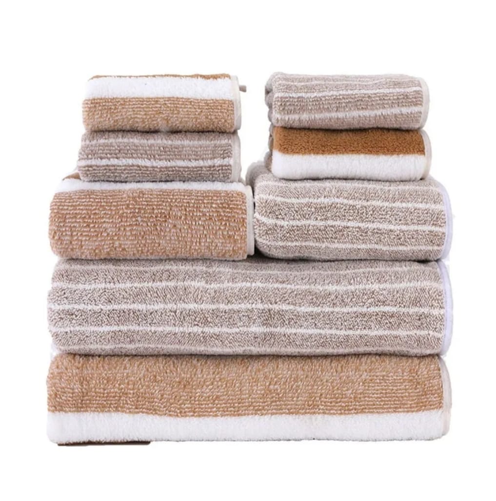 Juego Lab.g De Toallas De Baño Con Rayas Bicolores De Forro Polar ...