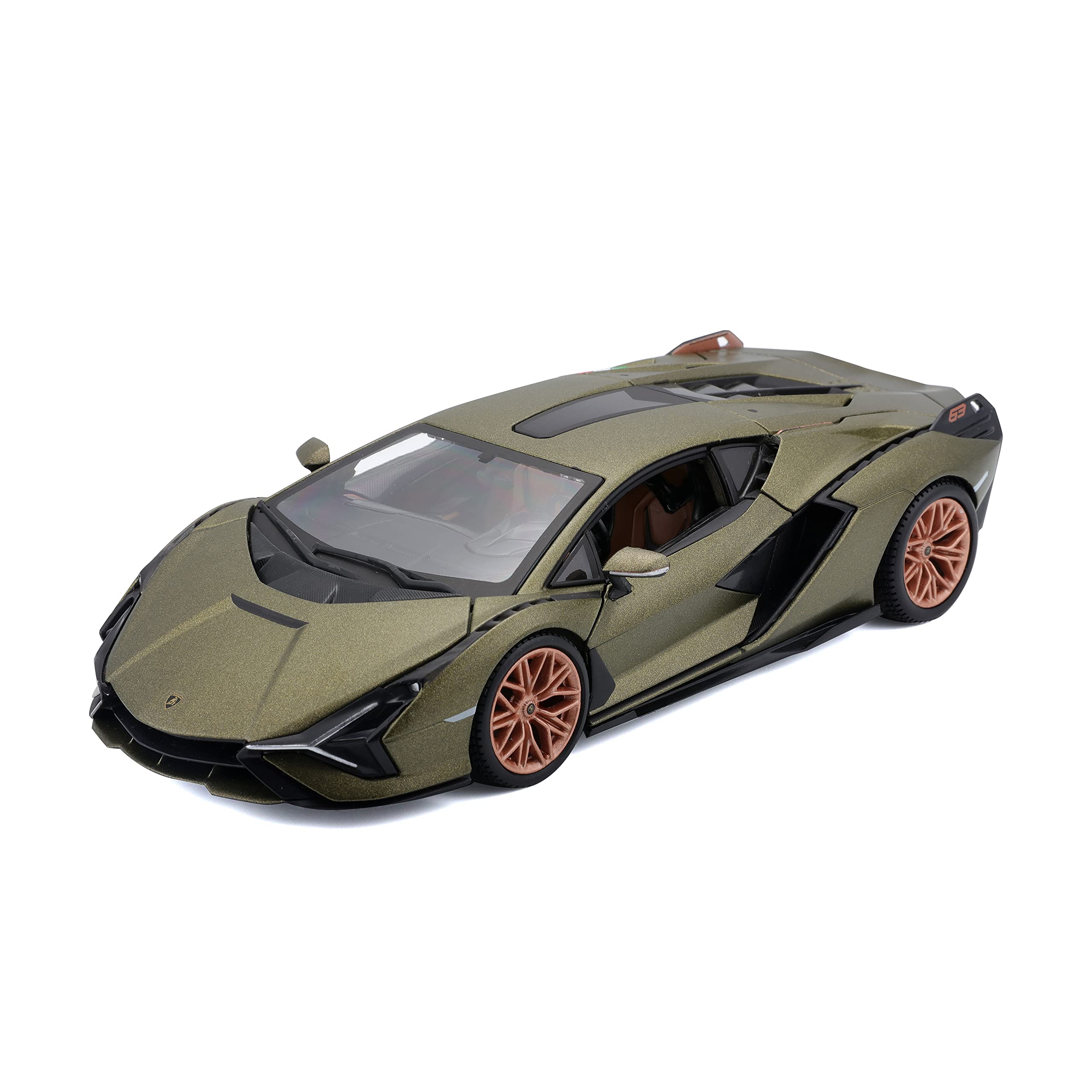 Maqueta De Coche Bburago 1:24 Lamborghini Sián Fkp 37 Green - Venta ...
