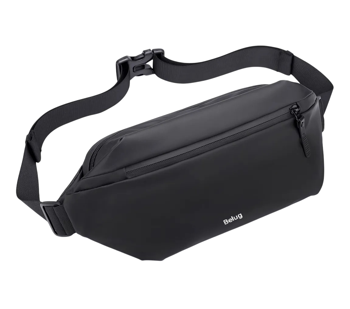 Riñonera Belug Cruzada Bandolera Unisex Negra | Coppel.com