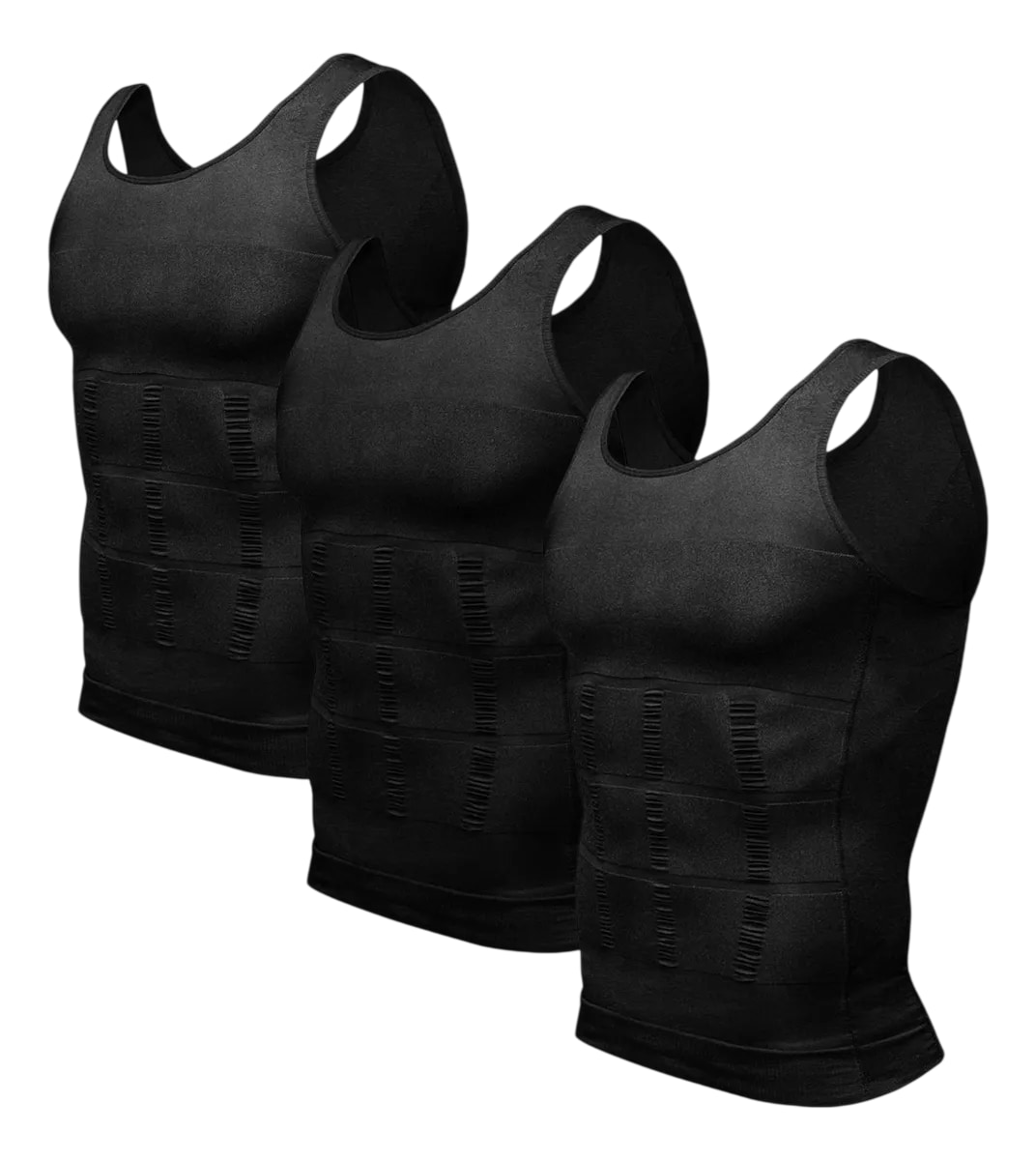 Kit 3pzs Playeras Faja Lab.g Reductora Moldeadora Para Hombre Negro ...