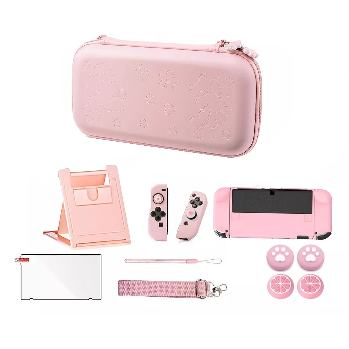 Estuche Rosa Y Accesorios Nintendo Switch Oled 11pzas Eo Safe Imports ...