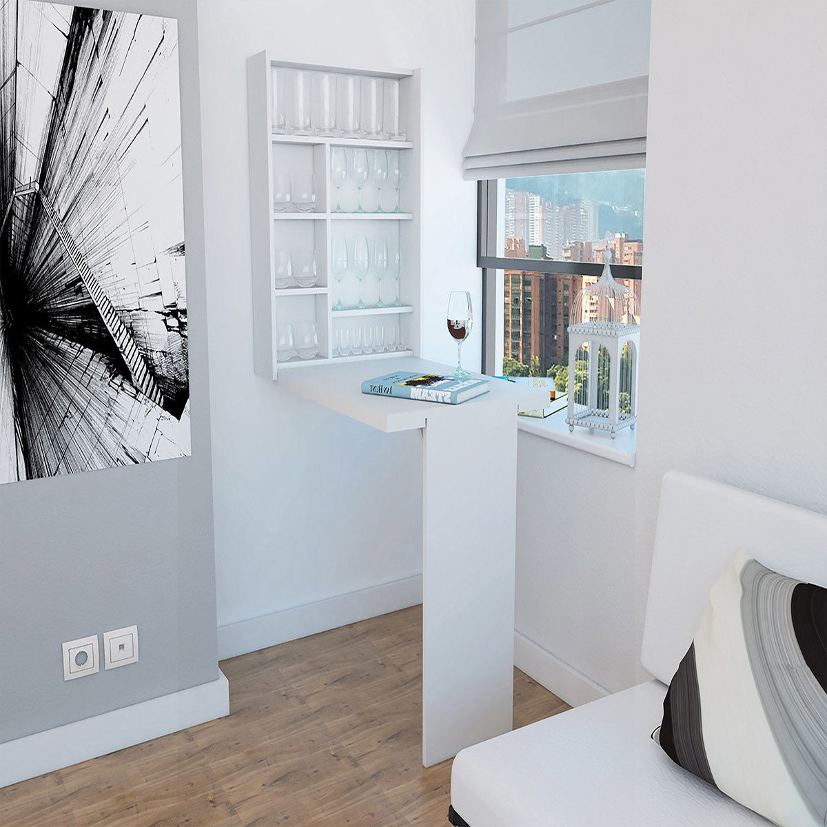 Mesa Bar Empotrable Vatta Color Blanco Virtual Muebles | Coppel.com