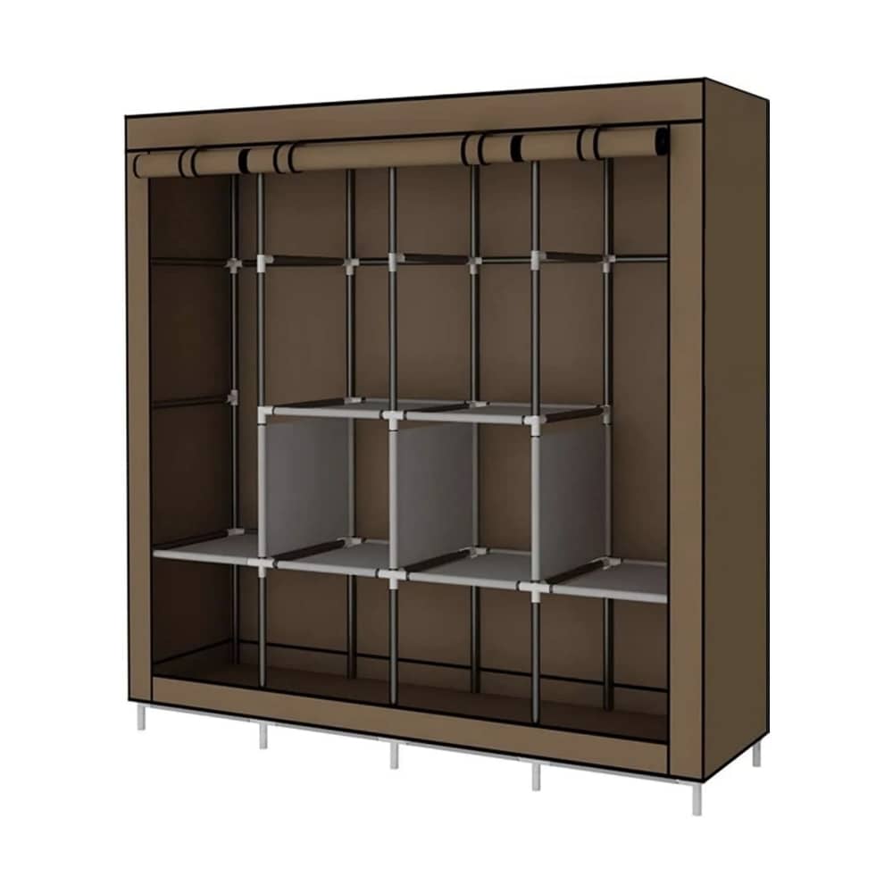 Estante Armable Grande Guardarropa Organizador con Zapatera color ...