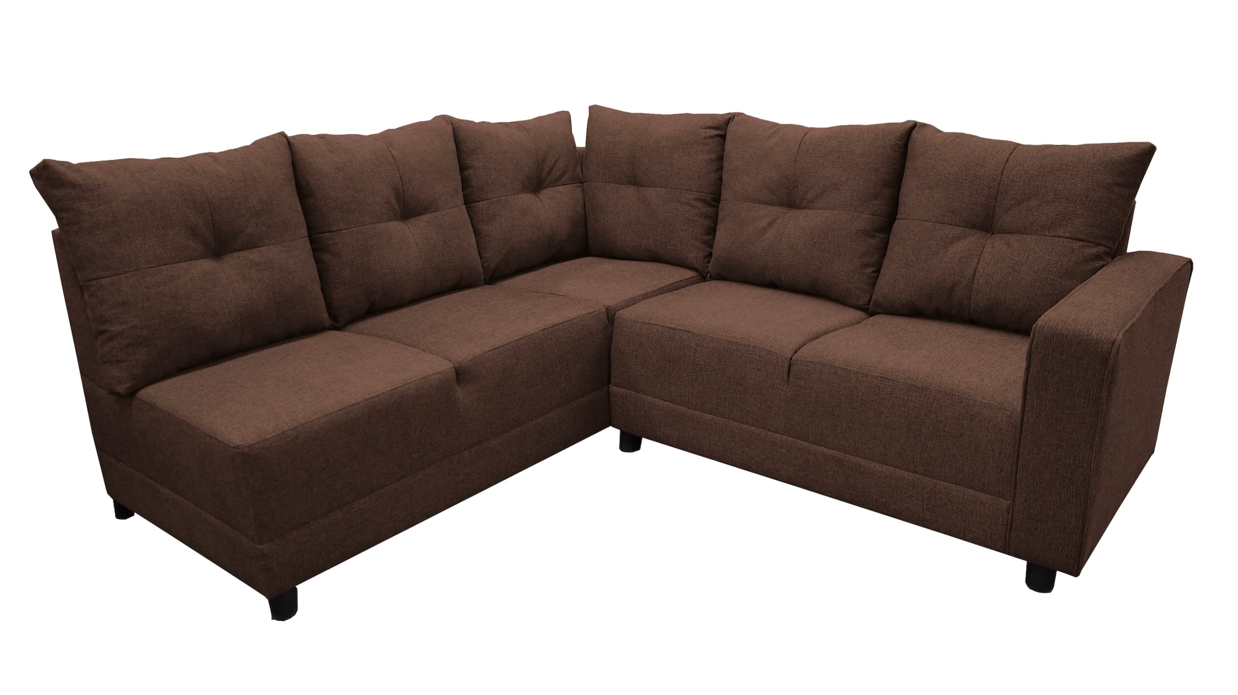 Sala Esquinera El Bazar Store Loki Chocolate 200x215 Cm, Tela Lino ...