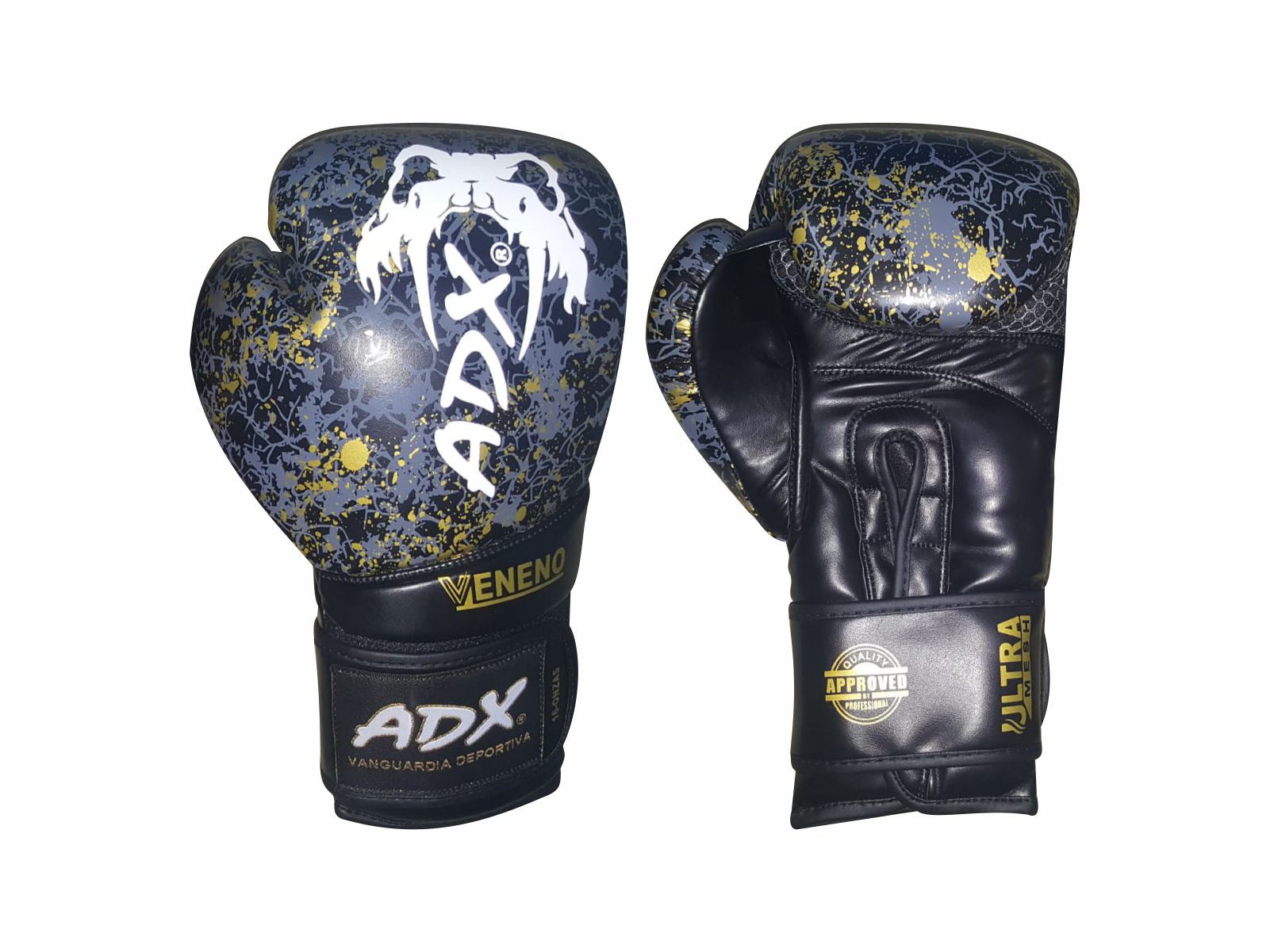 Kit de Guantes de Box Adx Veneno color Negro de 16 Oz | Coppel.com