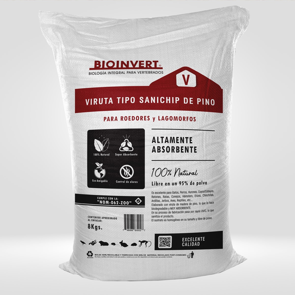 Viruta De Madera Sani Chip Sustrato Sin Polvo 8kg Bioinvert | Coppel.com