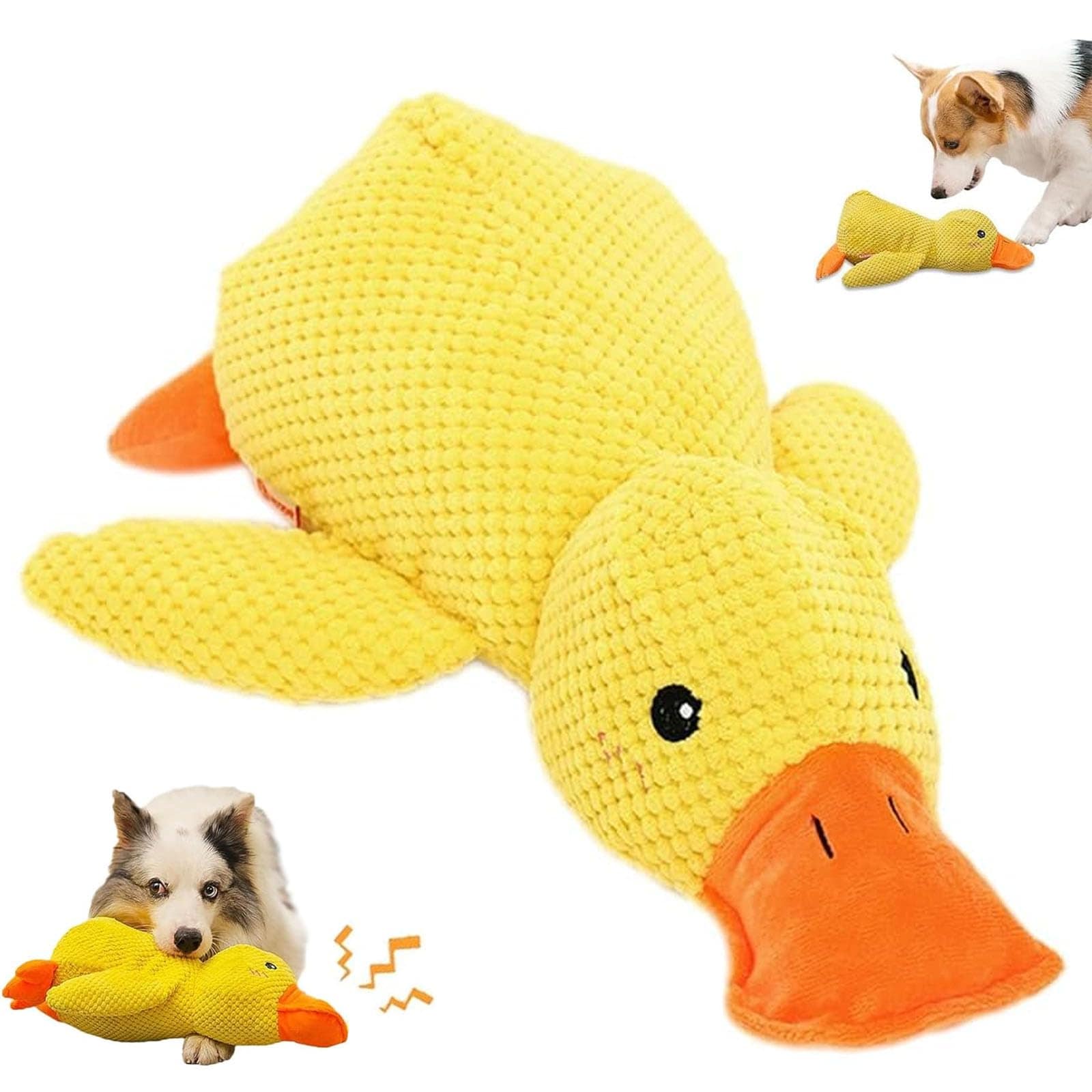 Juguete Para Perros Mellow Dog Calming Duck Yellow Con Sonido De ...