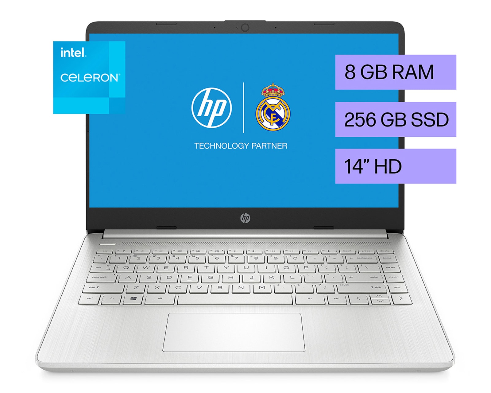 Laptop Hp 14-dq0530la, Windows 11 Home Single Language, 14'', Intel Celeron , 8gb Ram, 256gb Ssd ...
