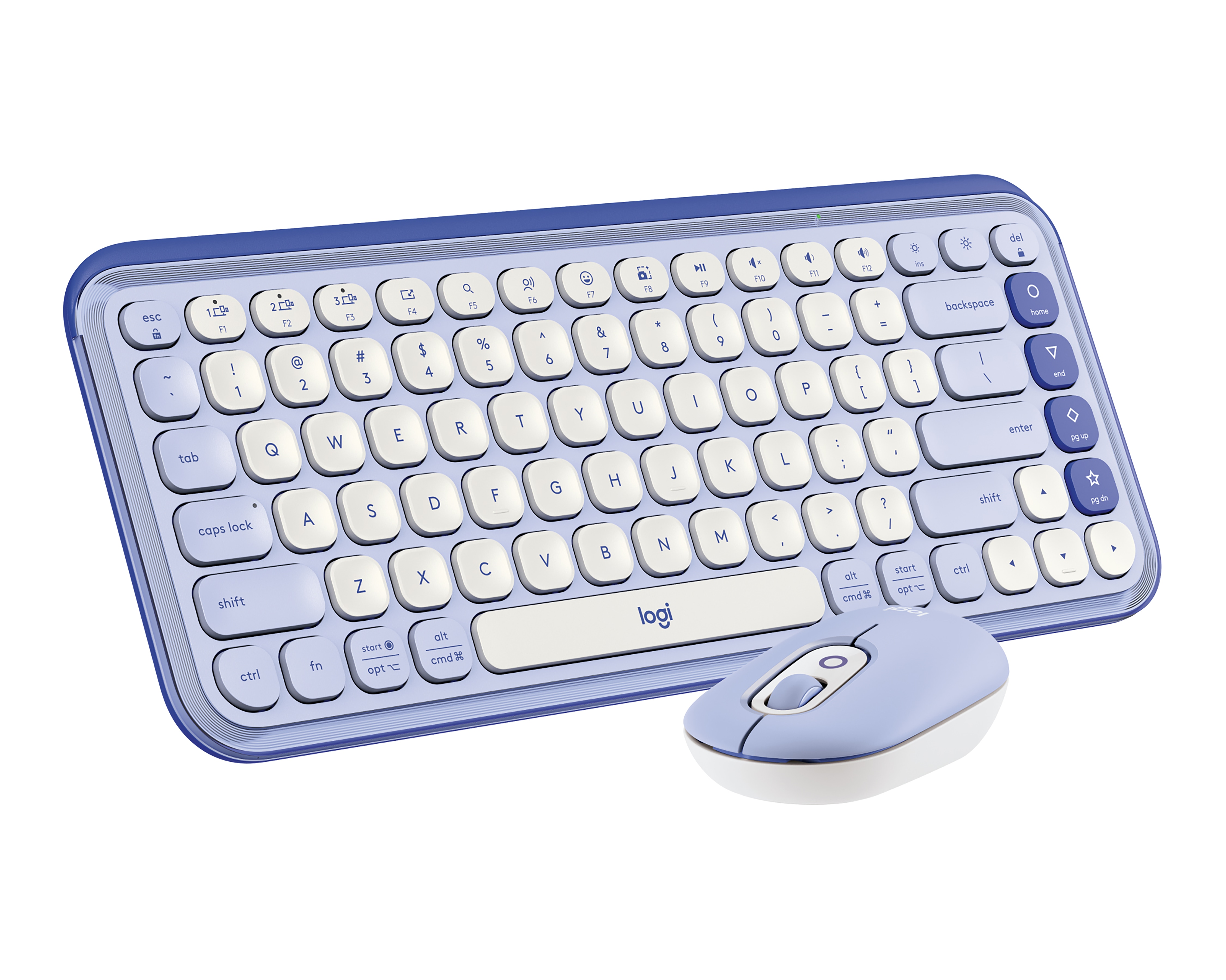Combo de Teclado y Mouse Inalámbrico Logitech POP Icon Lila y Blanco ...