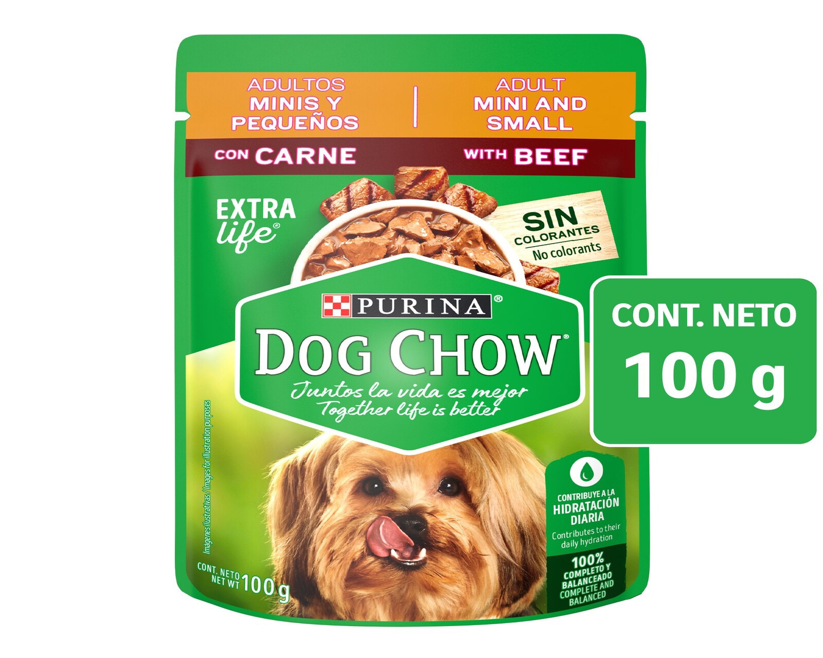 Alimento para Perro Purina Dog Chow Adultos Minis y Pequeños 100 g ...