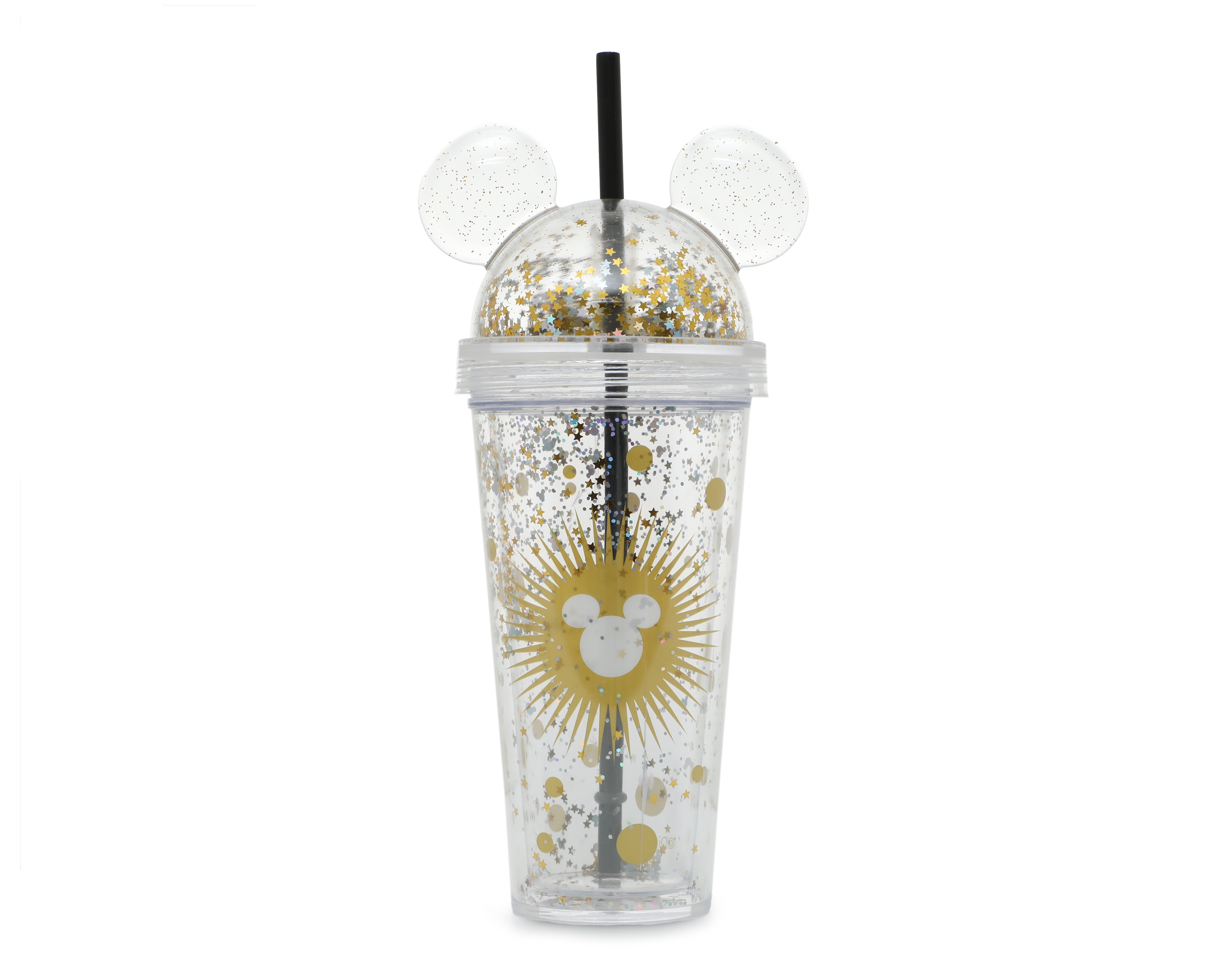 Vaso con Popote de Plástico Mickey Mouse 420 ml | Coppel.com
